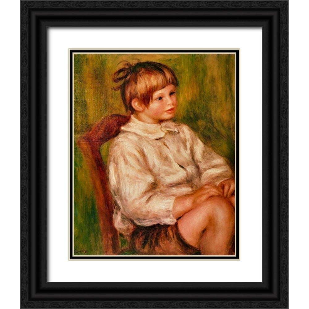 Renoir, Pierre-Auguste 26x32 Black Ornate Wood Framed with Double ...