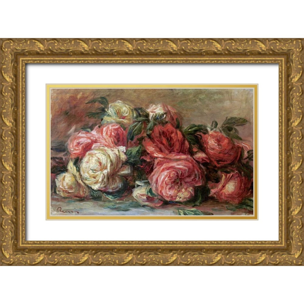 Renoir, Pierre-Auguste 32x22 Gold Ornate Wood Framed with Double ...