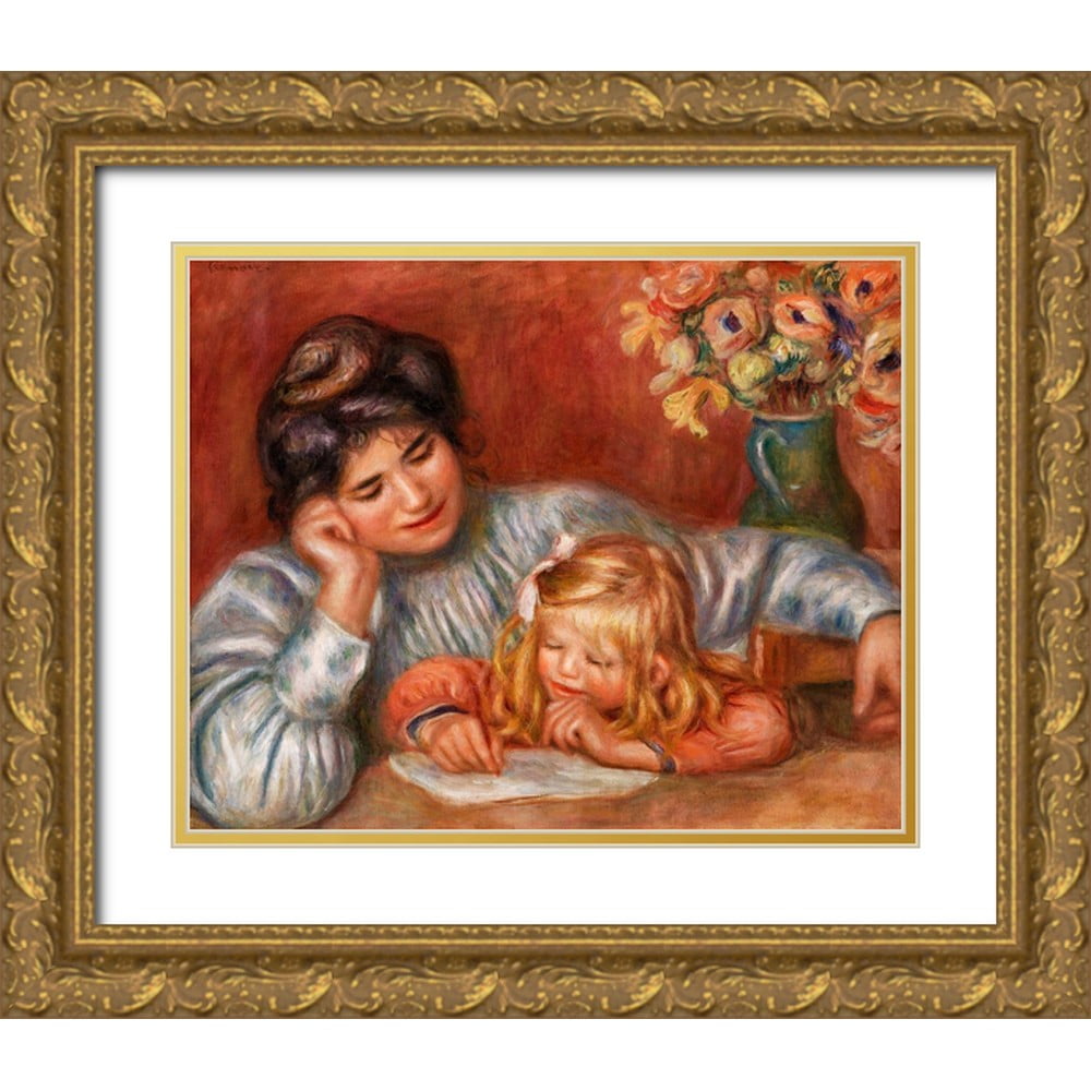 Renoir, Pierre-Auguste 32x26 Gold Ornate Wood Framed with Double ...