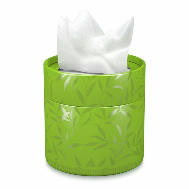 Renova Facial Tissue Round Lime Green Box, 40 Tissues Per Box - Walmart.com