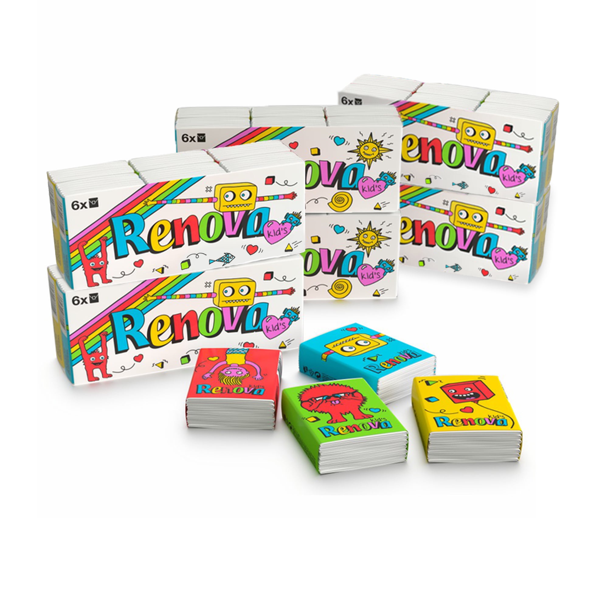 Renova Kids Pocket Tissue - 36 Packs - 7 Tissues / Pack - 4-Ply - FSC ...
