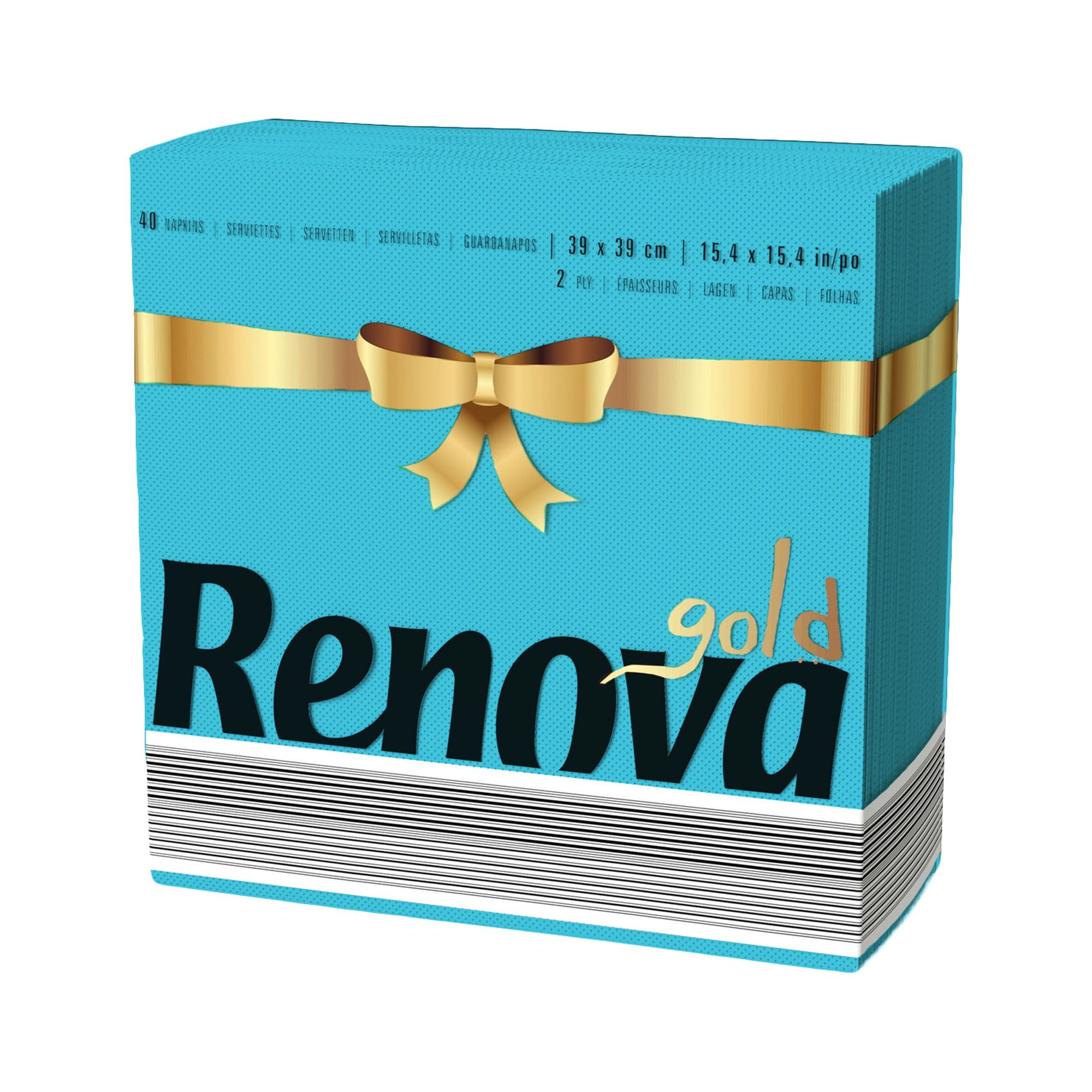 Renova Light Blue Luncheon Paper Napkins, 15.6 in, 40 Count - Walmart.com