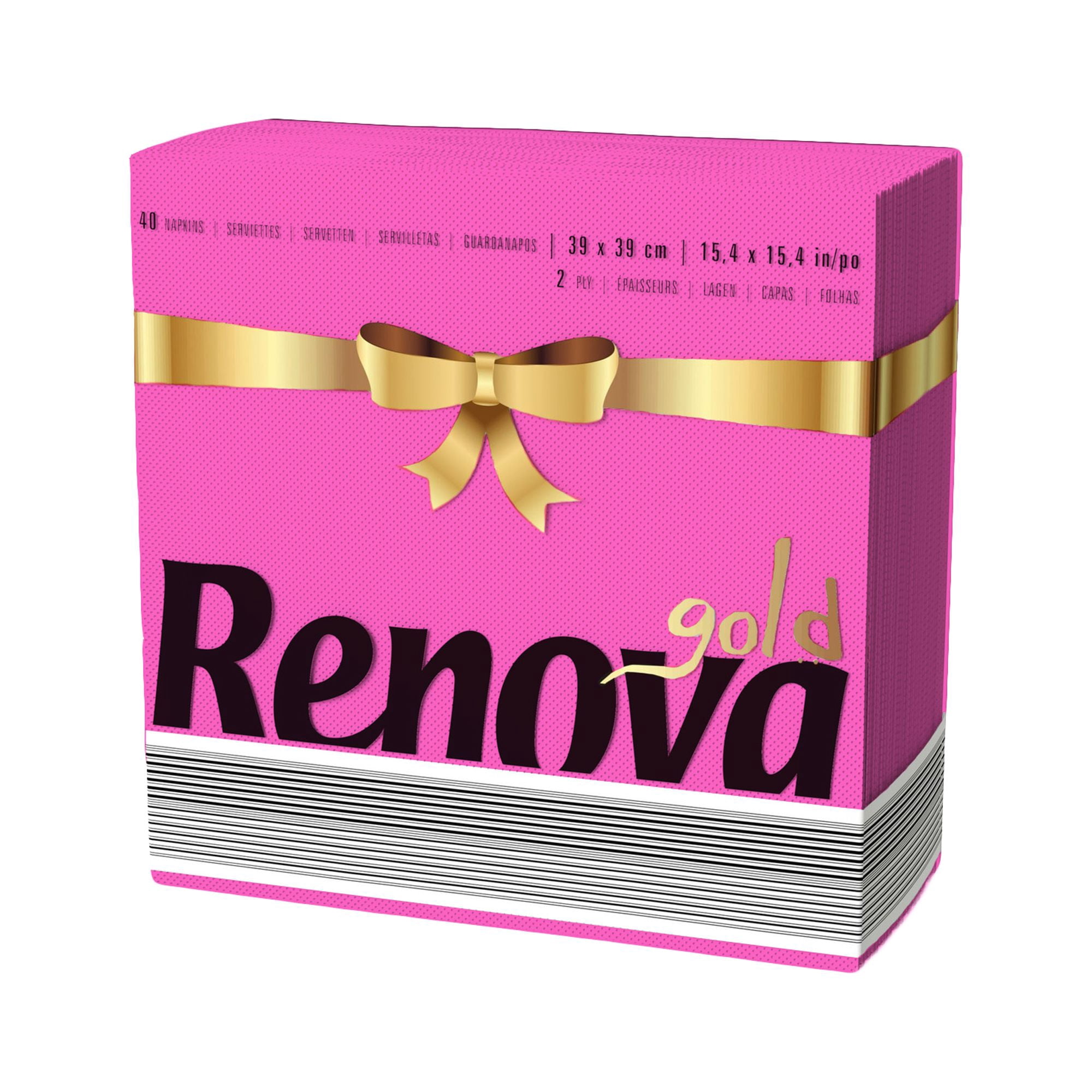 Renova Pink Luncheon Paper Napkins, 15.6 in, 40 Count - Walmart.com