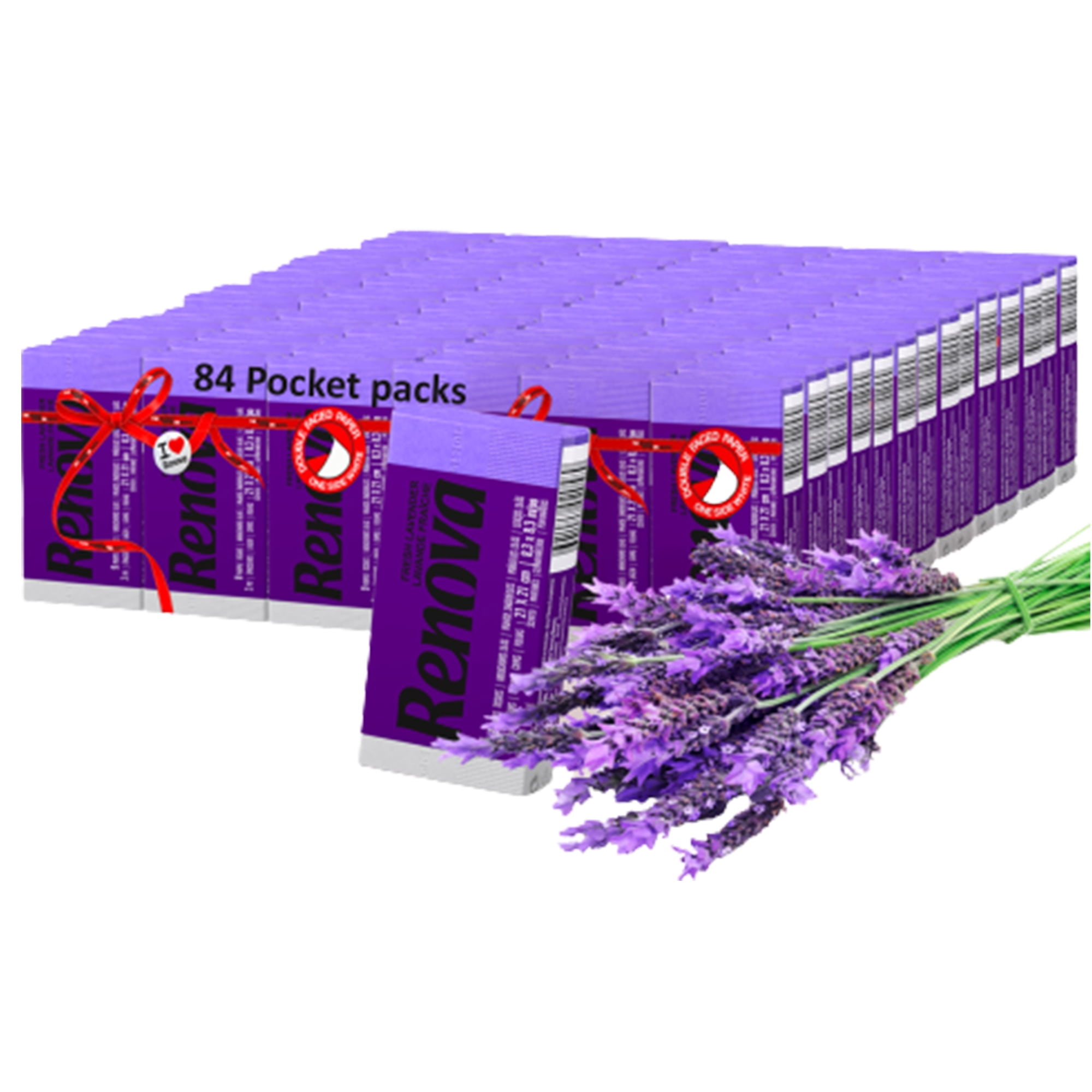 Renova Purple Lavender Pocket Facial Tissue, 84 Packs, 9 Tissues Per ...