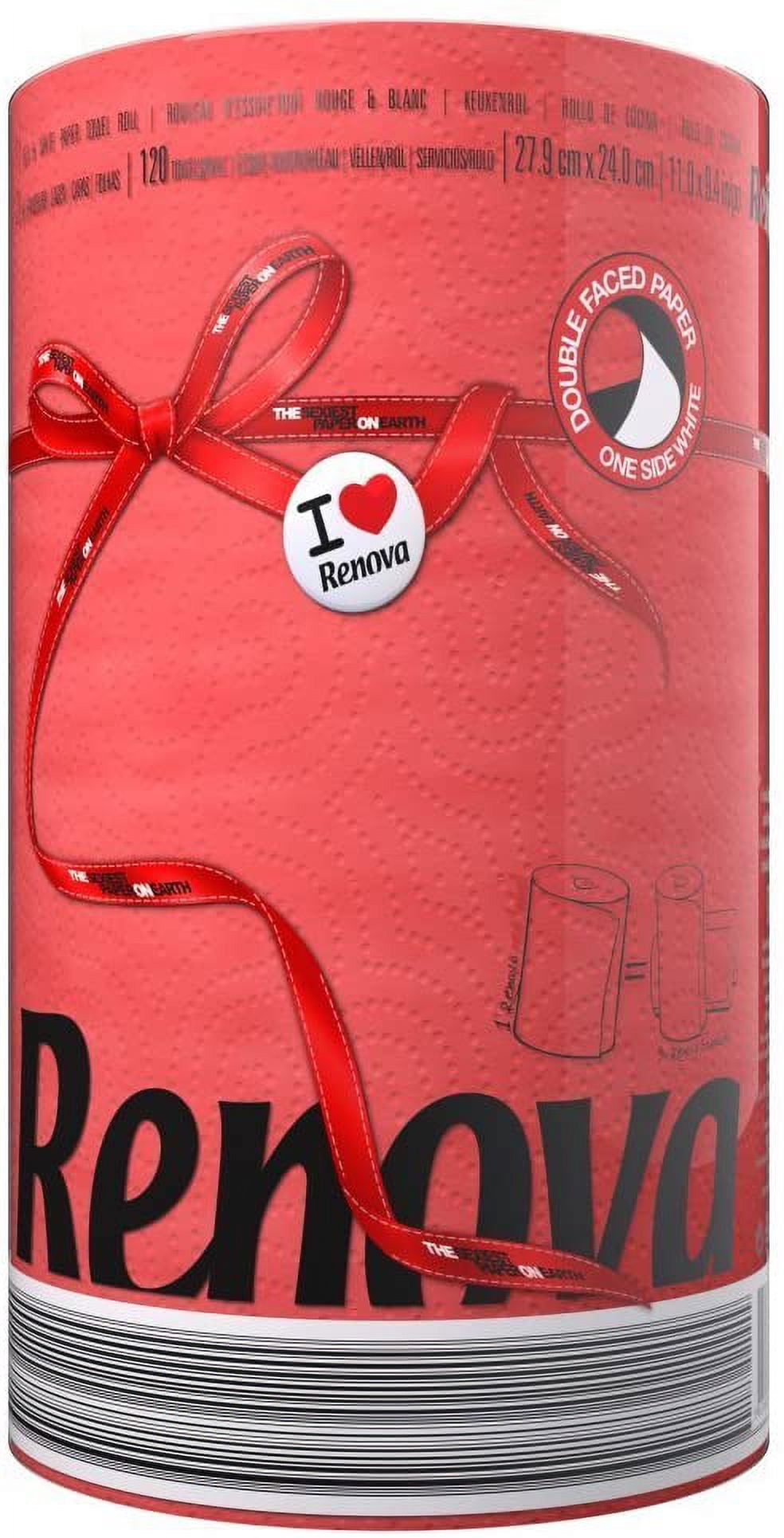 Renova Red Label Kitchen Paper Towels, 1 Roll 120 Sheets - Walmart.com