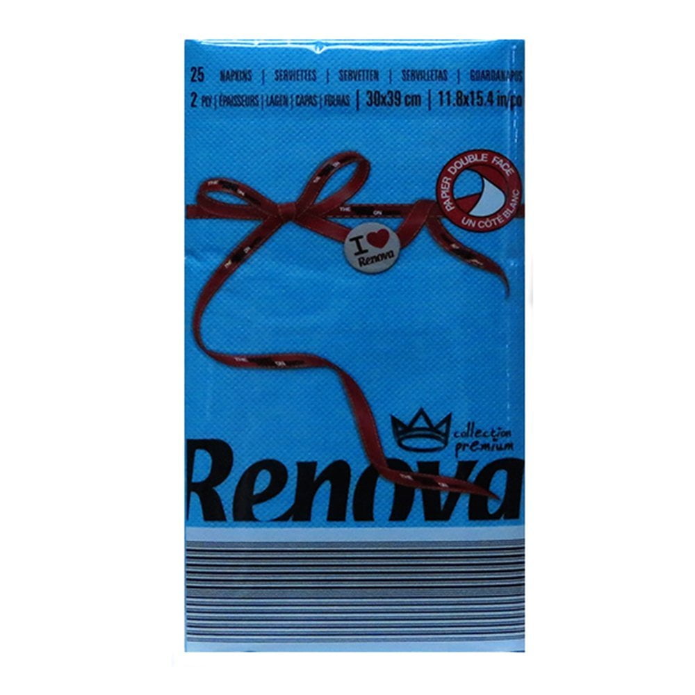 Renova Red Label Napkin- Blue (25 Count) 020718 - Walmart.com