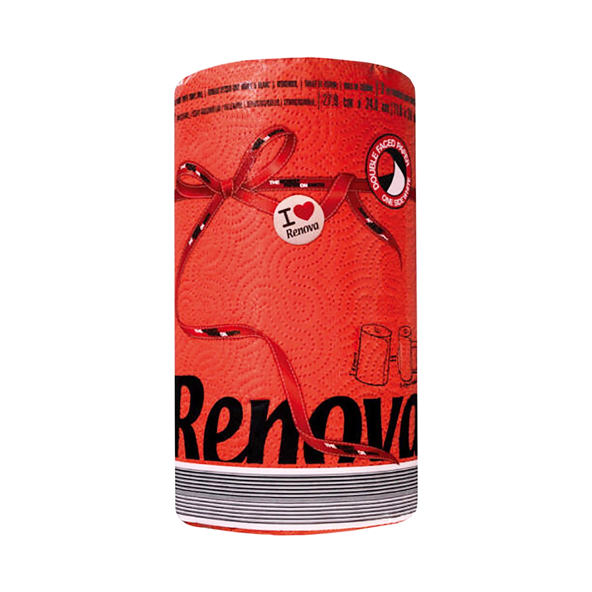 Renova Red Paper Towels, 1 Roll, 120 Sheets Per Roll - Walmart.com