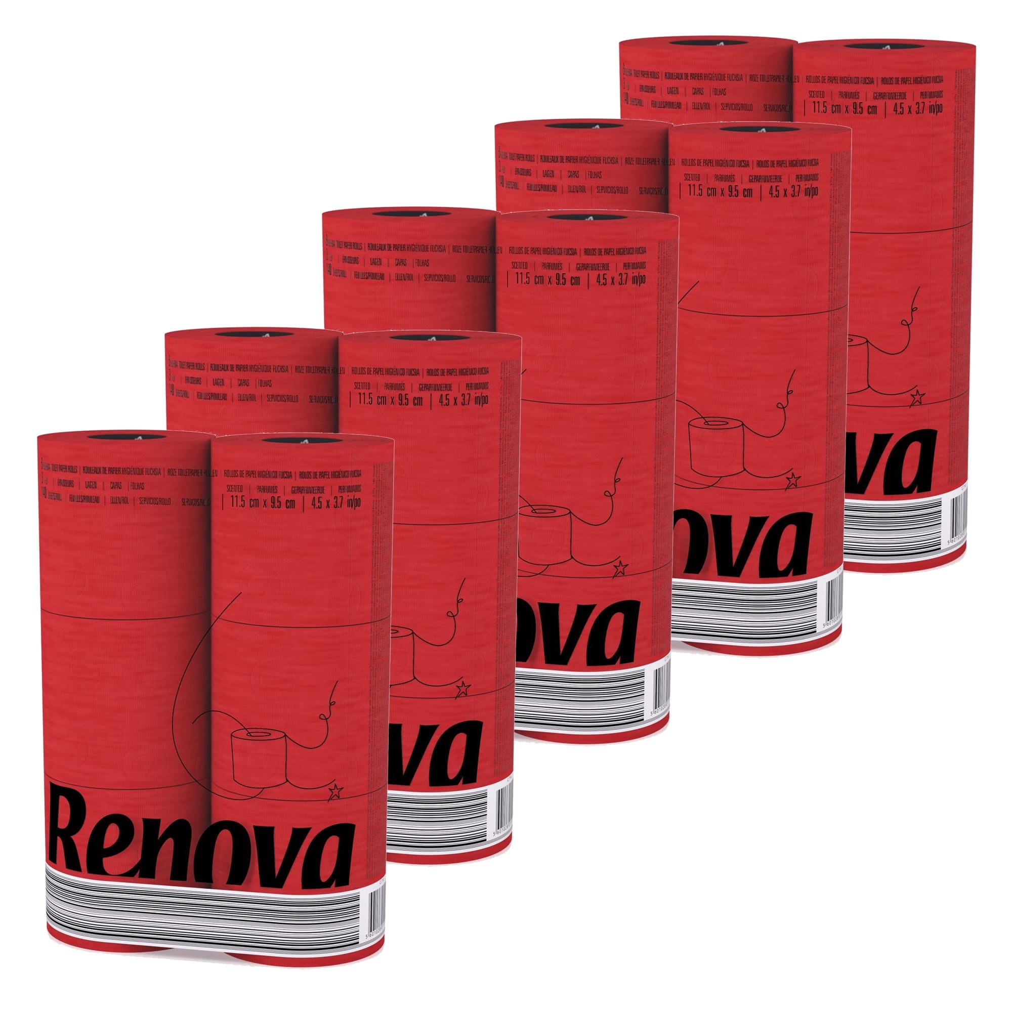 Renova Red Toilet Paper, 30 Rolls, 140 Sheets Per Roll - Walmart.com