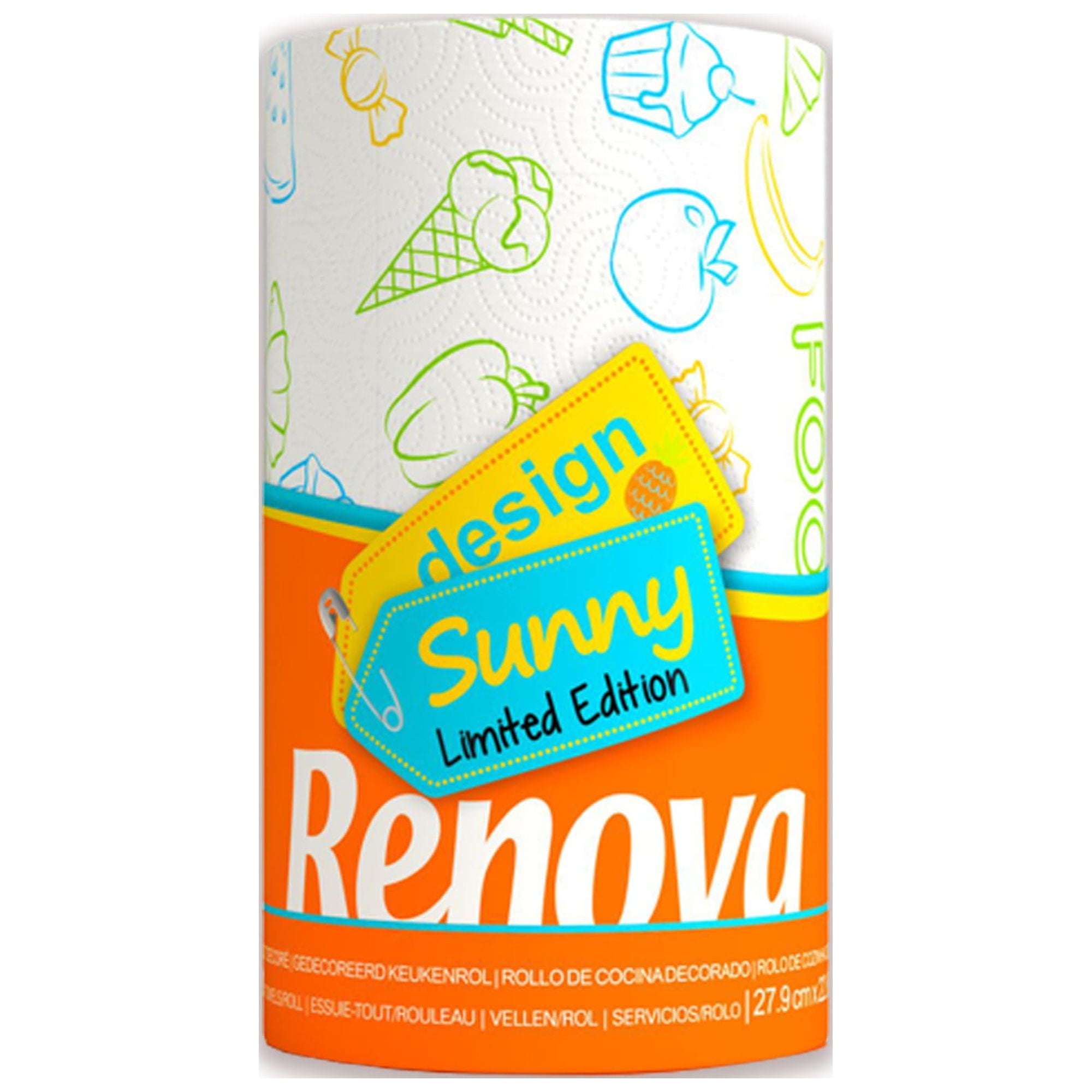 Renova Sunny Paper Towels, 1 Roll, 120 Sheets Per Roll - Walmart.com