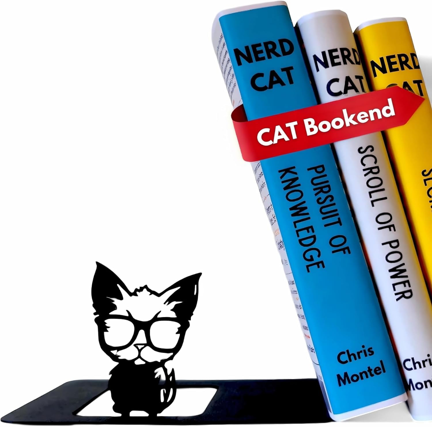 Renovatio Black Metal Bookend – Cute, Unique, Geeky Decor for Home ...