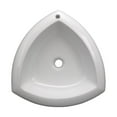 Renovator's Supply 21" Triangular Countertop Bathroom Vessel Sink White ...