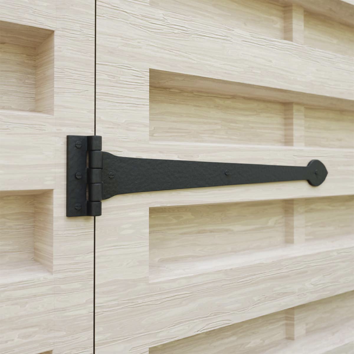 Renovator's Supply Black Wrought Iron Strap Hinge 18" Spade Tip Strap ...