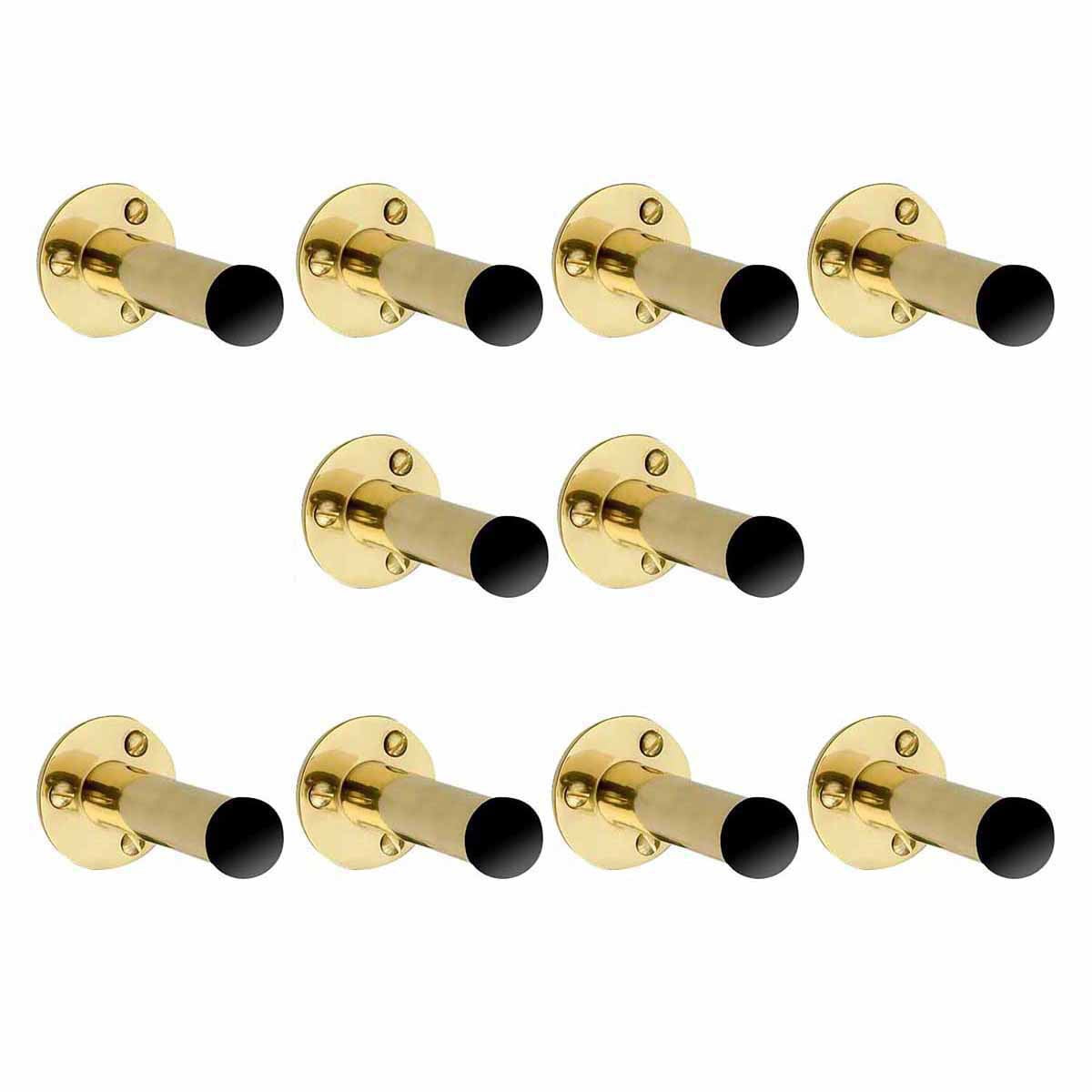 Renovator's Supply Brass Wall Mounted Lip Stick Door Stop, Black Spire ...