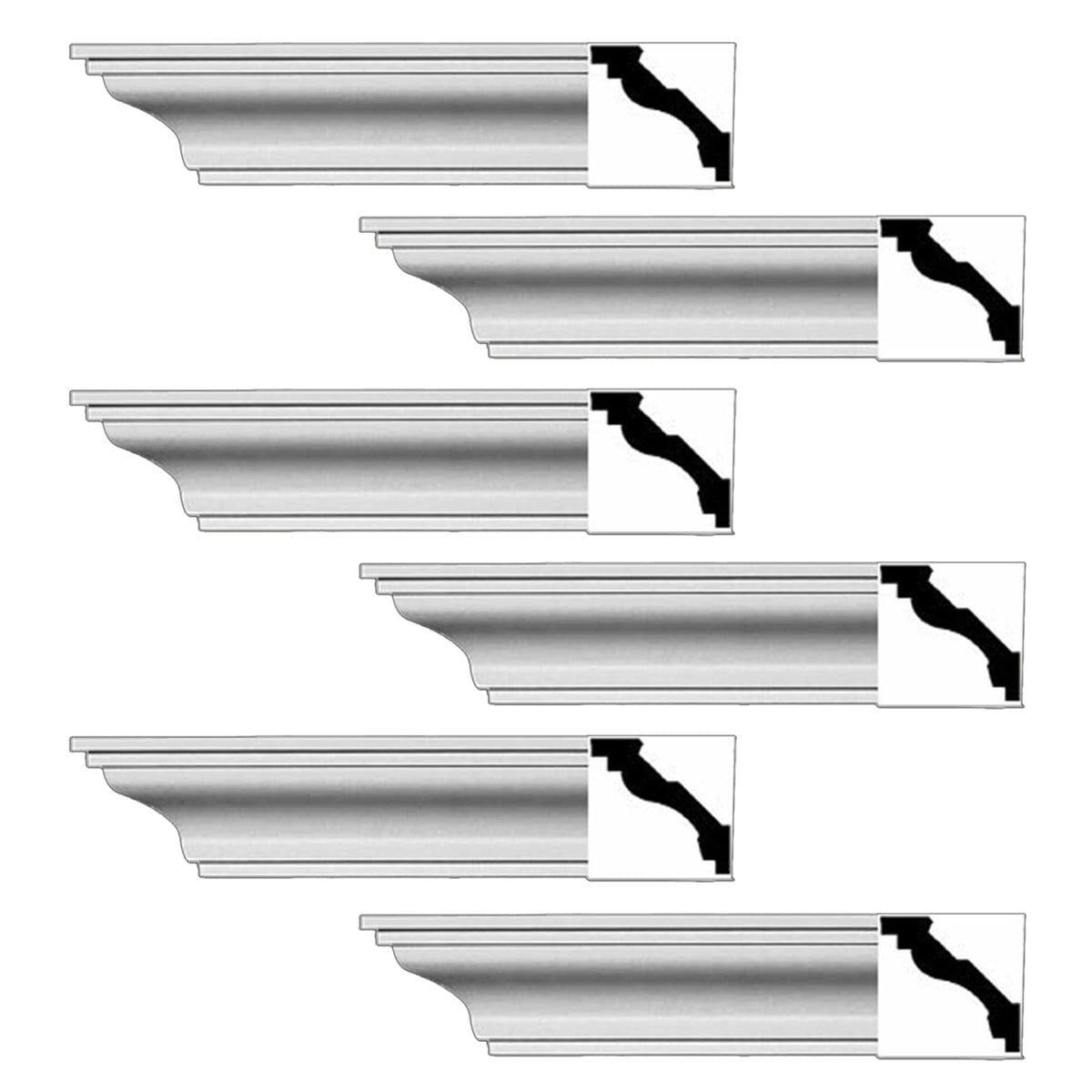 Renovator's Supply Cornice Crown Mouldings White Urethane Ashby Simple ...