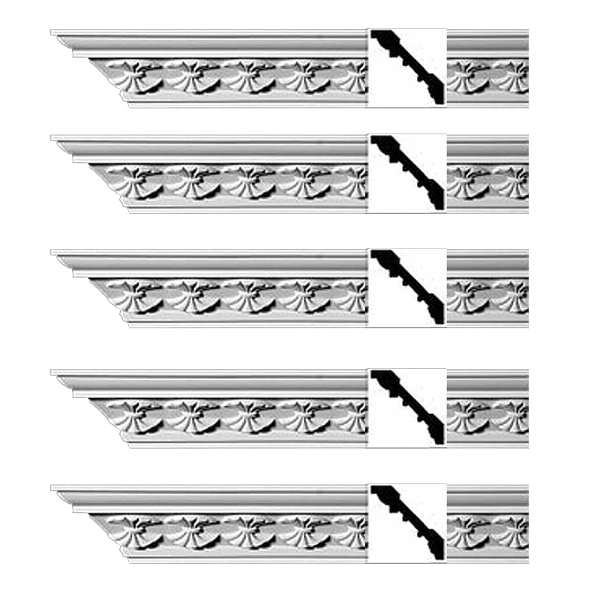 Renovator's Supply Cornice Crown Mouldings White Urethane Carlotta DIY ...