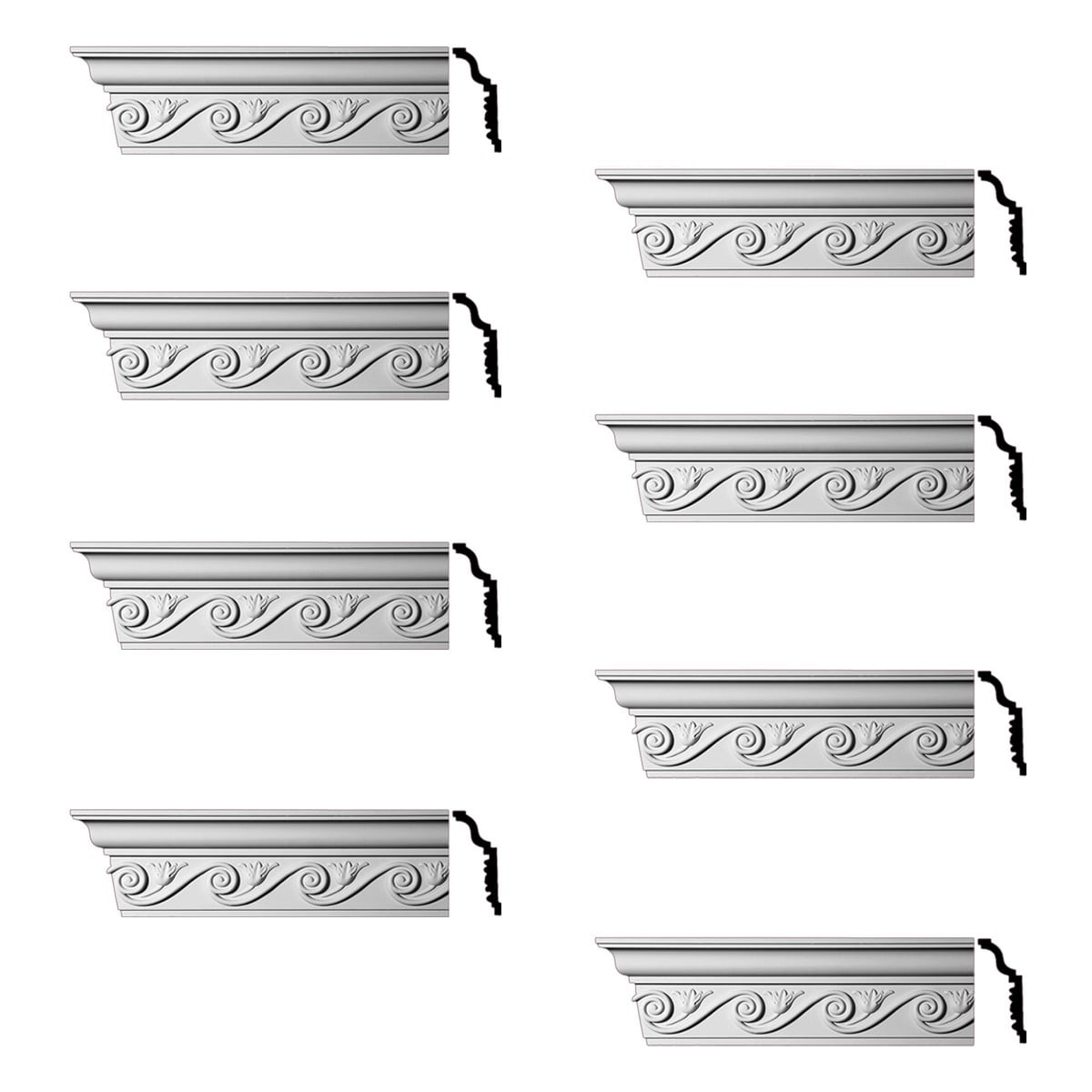 Renovator's Supply Cornice Crown Mouldings White Urethane Lilith DIY ...