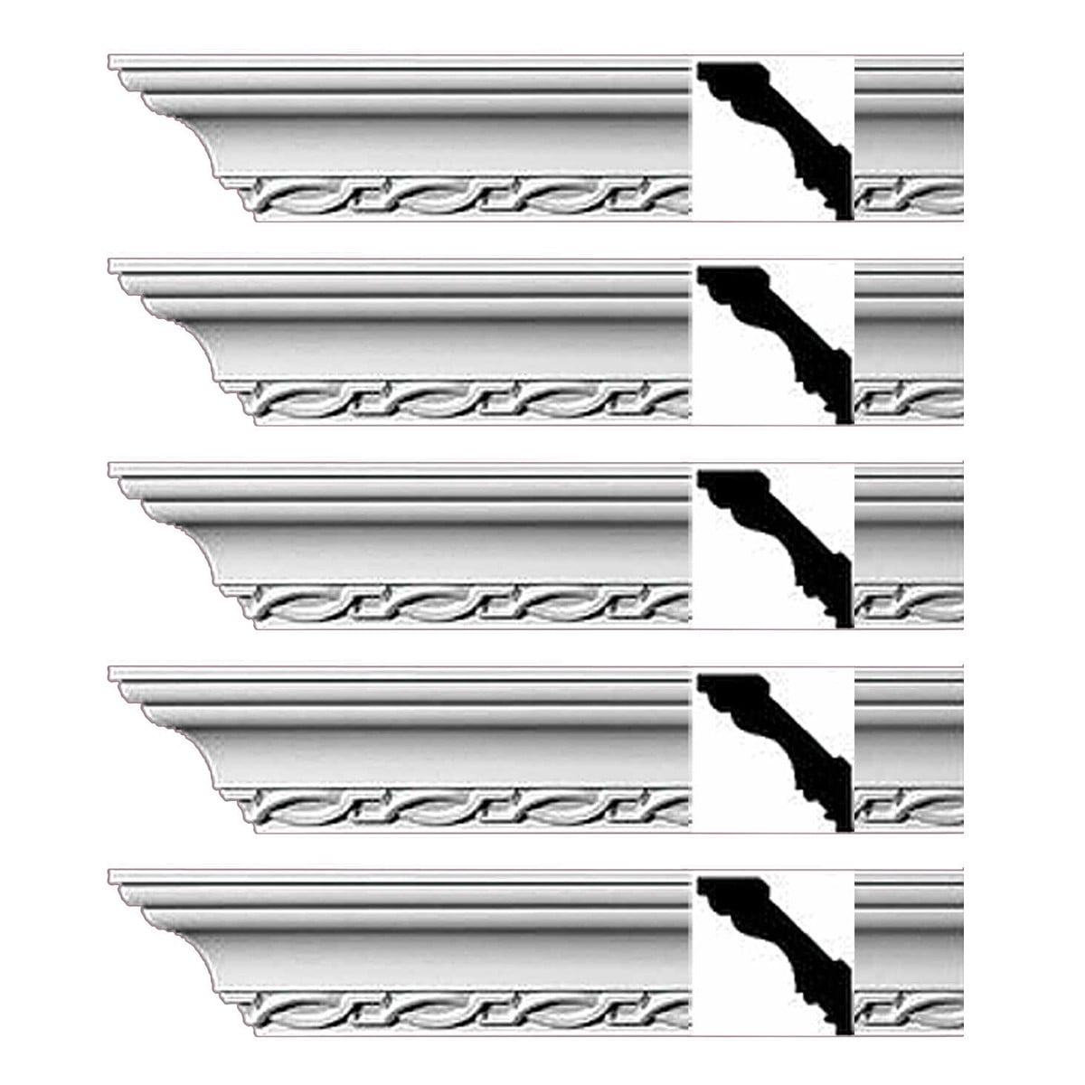 Renovator's Supply Cornice Crown Mouldings White Urethane Pembroke DIY ...