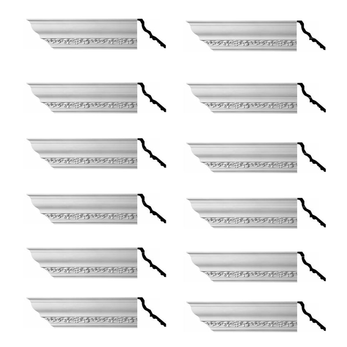 Renovator's Supply Cornice Crown Mouldings White Urethane Sabine Ornate ...