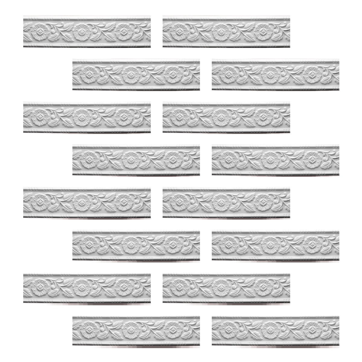Renovator's Supply Cornice White Urethane Leaf Design 16 Pieces ...