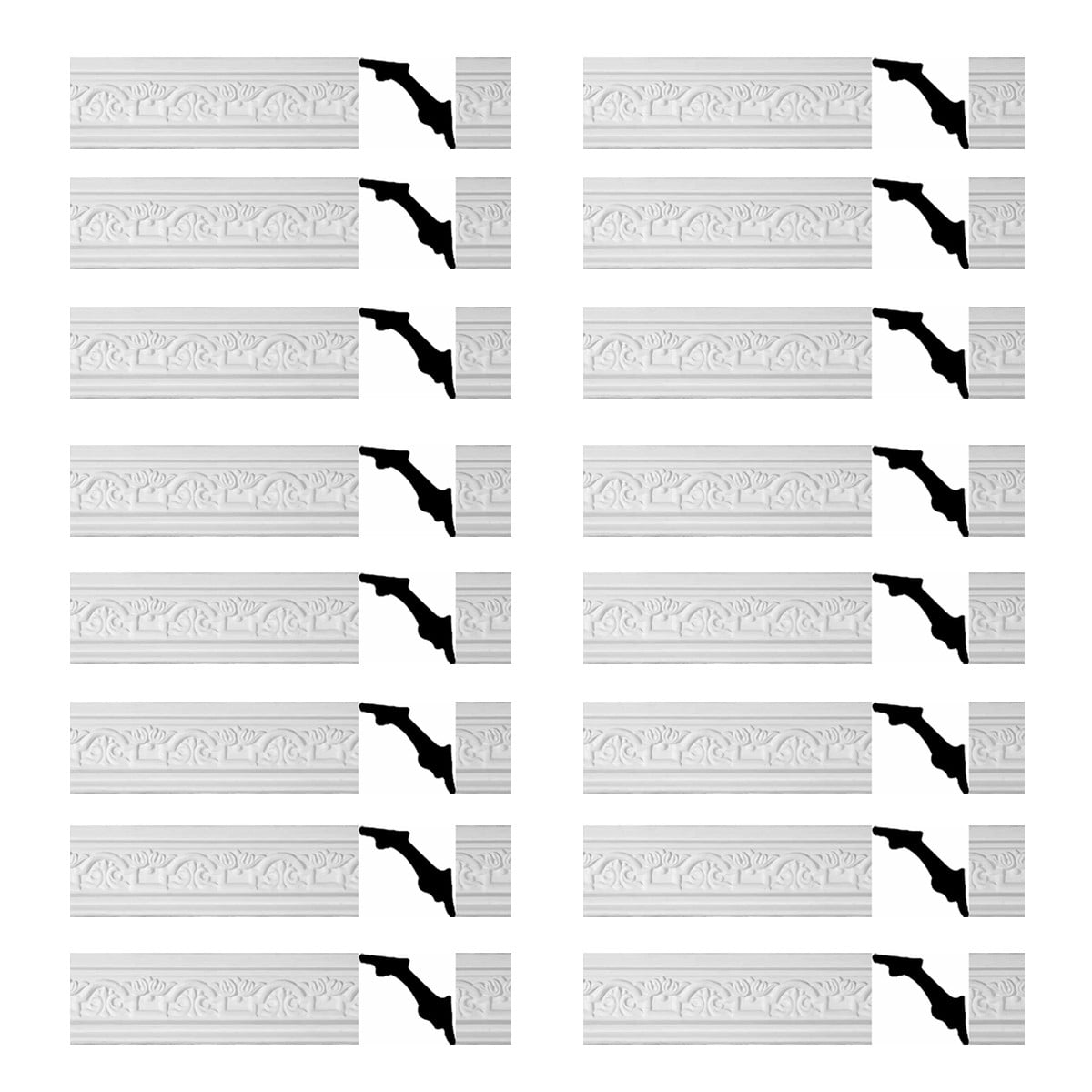 Renovator's Supply White Urethane Ceiling Wall Decor Foam Palso - Cornice Crown Mouldings ...