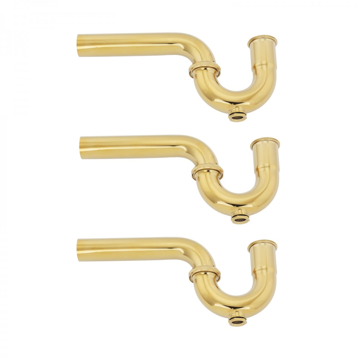 Renovators Supply 3 P Trap Titanium plated Brass Finish Stainless Steel ...