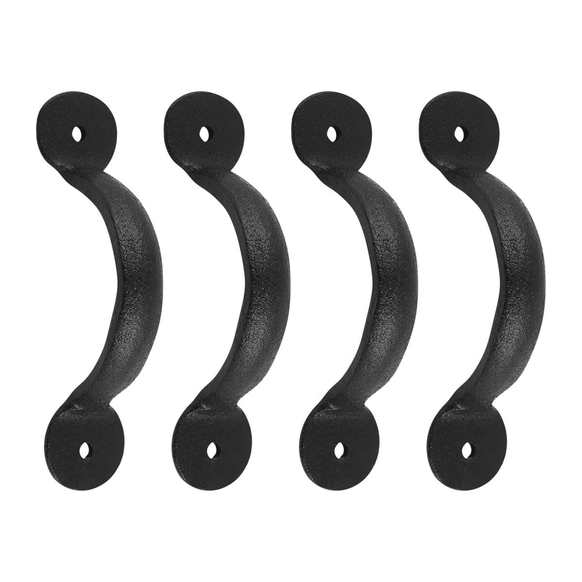 Renovators Supply 4 Door or Drawer Pull Black Wrought Iron Bean 3 3/4 ...
