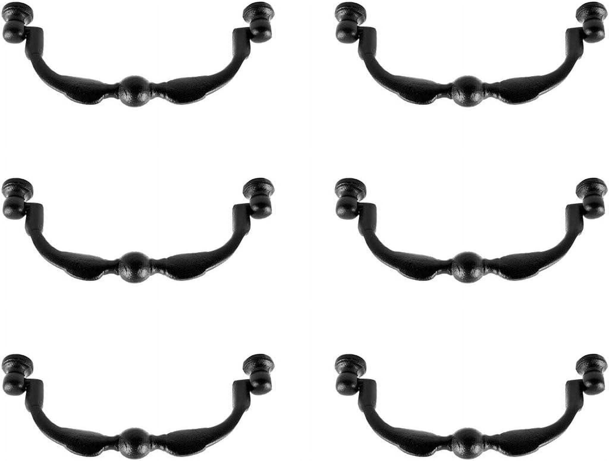 Renovators Supply 6 Pcs Cabinet Handles 6" Inch Wrought Iron Black ...