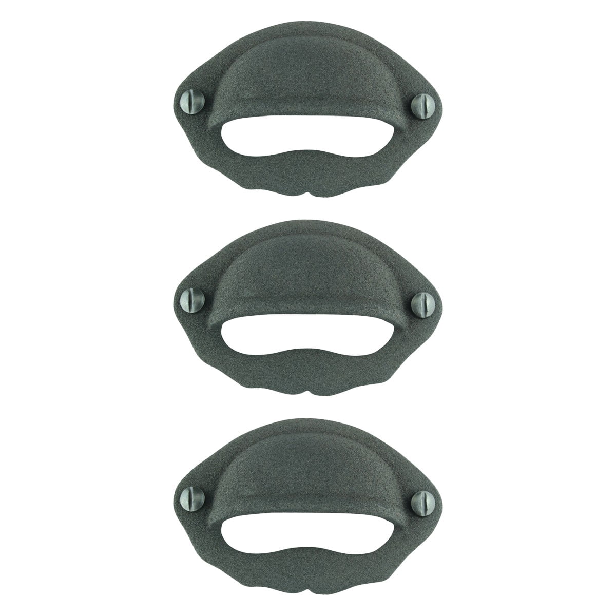 Renovators Supply Black Cabinet Cup Bin Pull 3" W x 2" H Antique ...