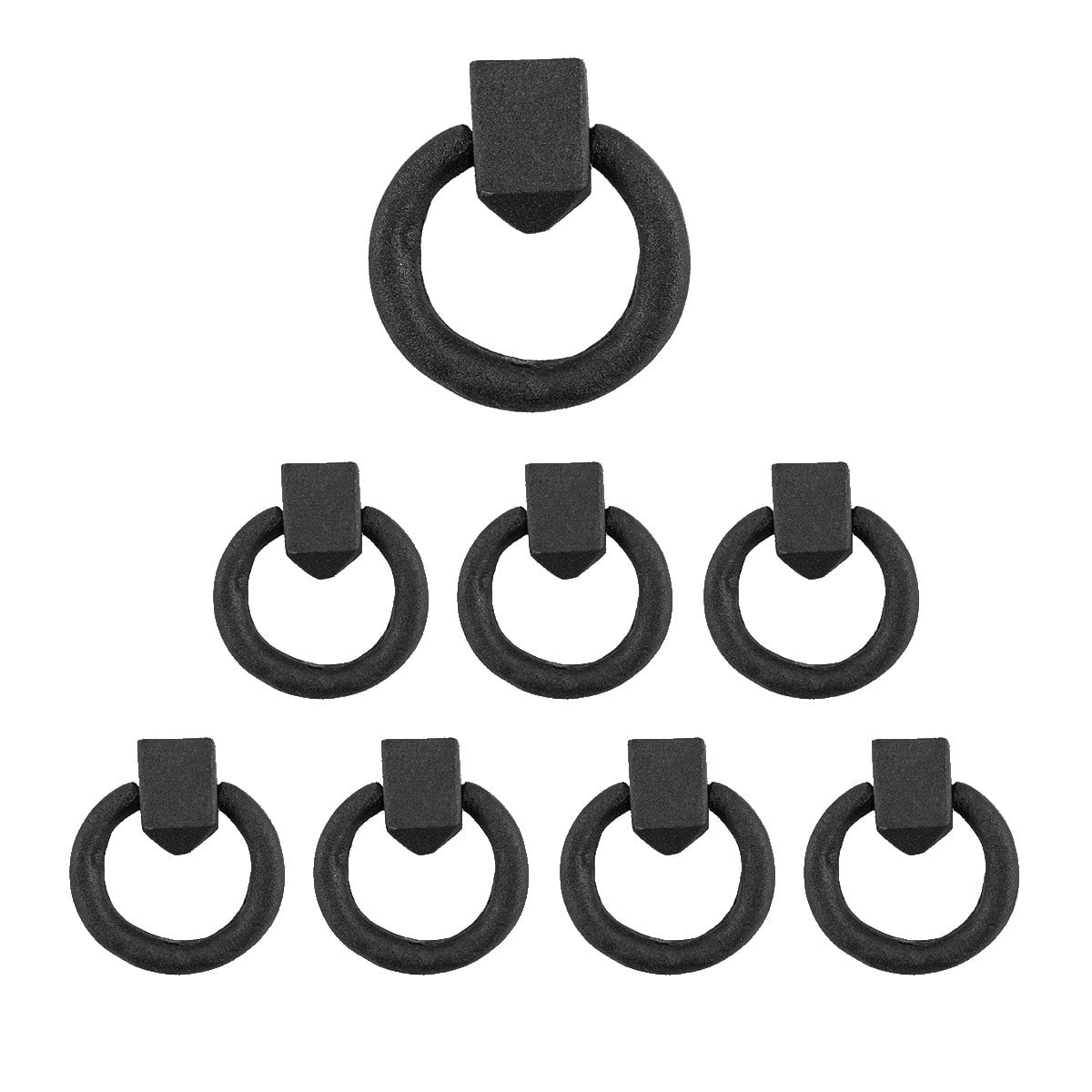 Renovators Supply Black Cast Iron Mission Ring Cabinet Pulls 2" Antique ...