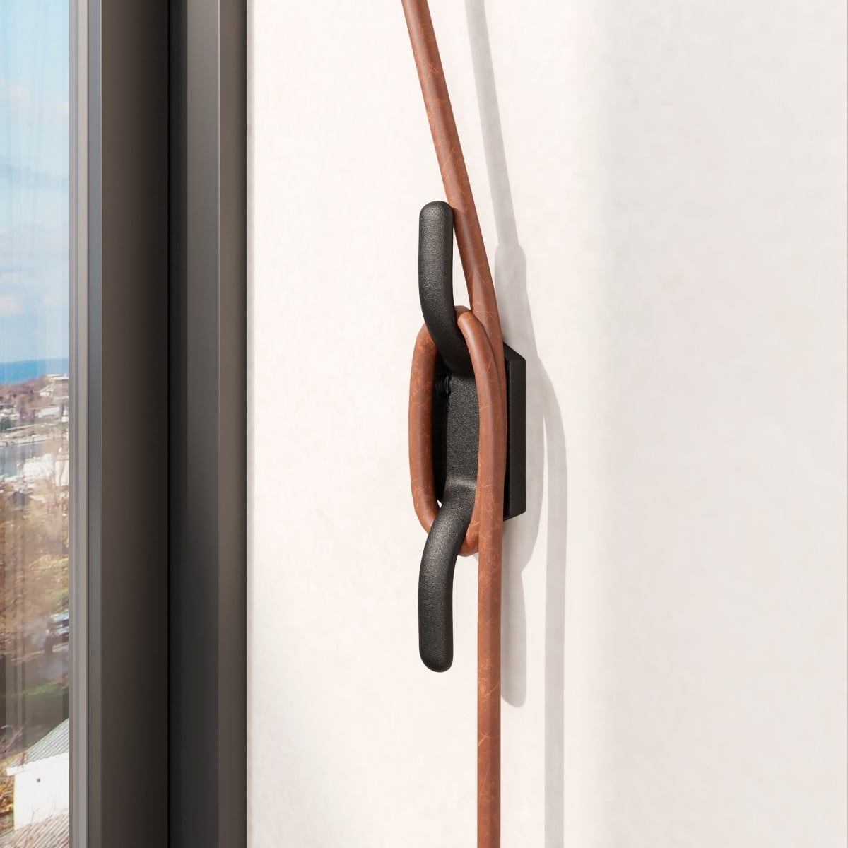 Renovators Supply Black Cleat Hooks 4" L Wrought Iron Cord Rope Holder ...