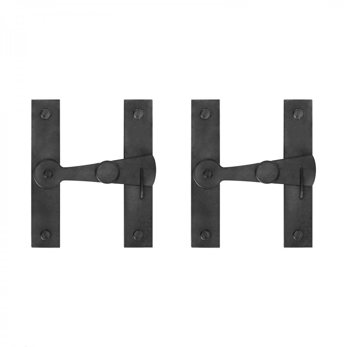 Renovators Supply Black Door Lock Flip Latch 3" L H Flush Mount Wrought ...