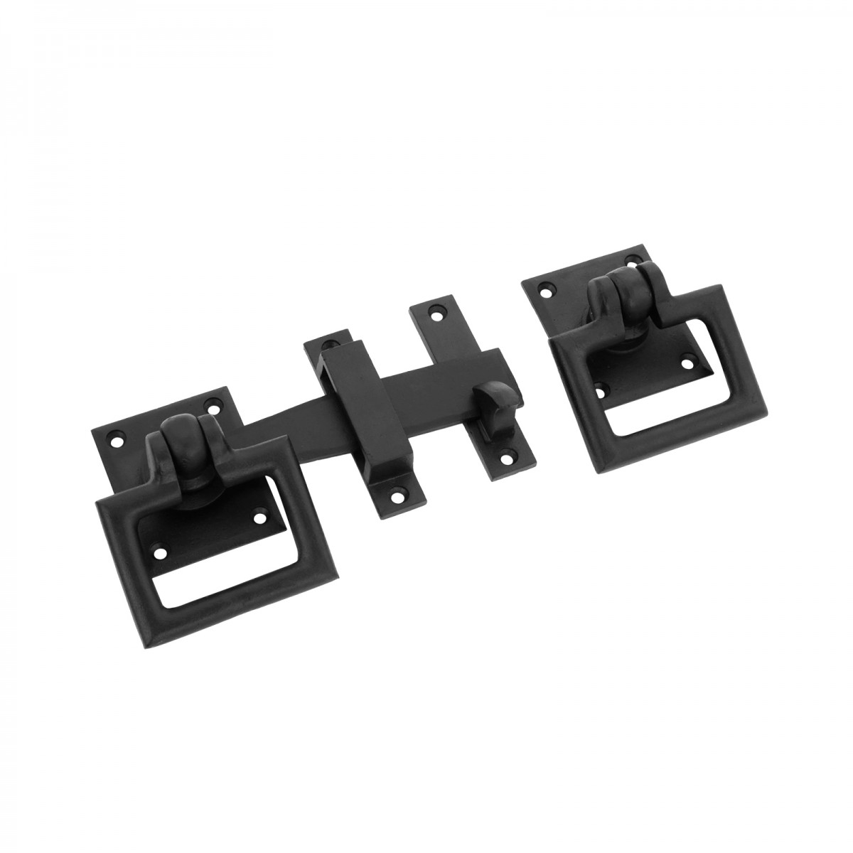Renovators Supply Black Iron Gate Latch 7.4 in Door Latch Rectangular ...