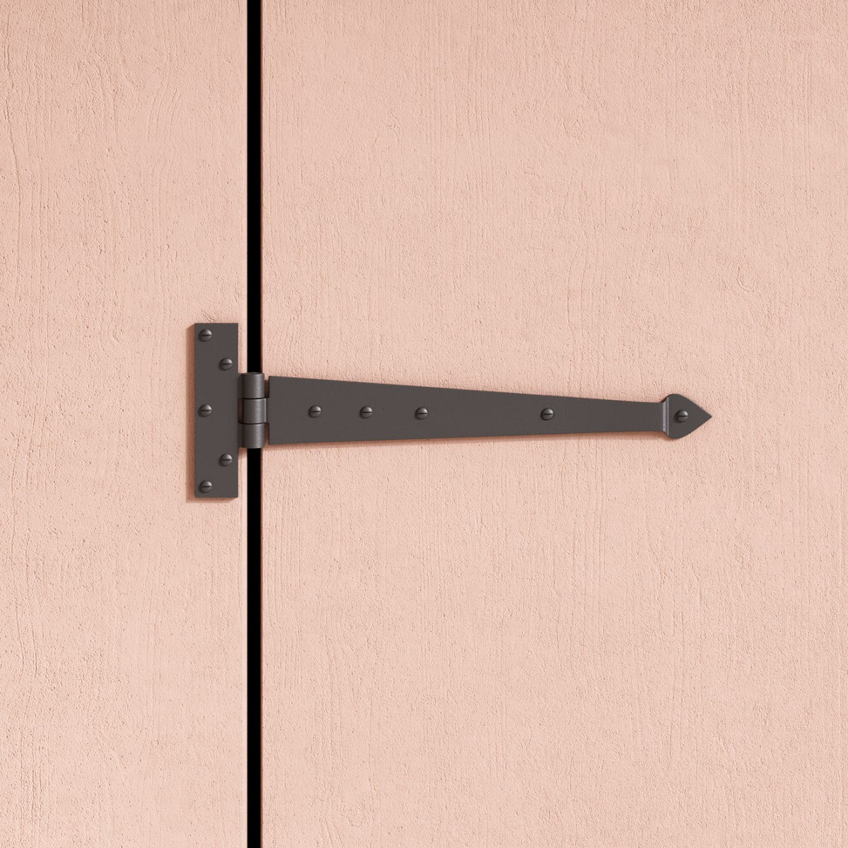 Renovators Supply Black Iron T Strap Hinge 12" L Modern Decorative ...