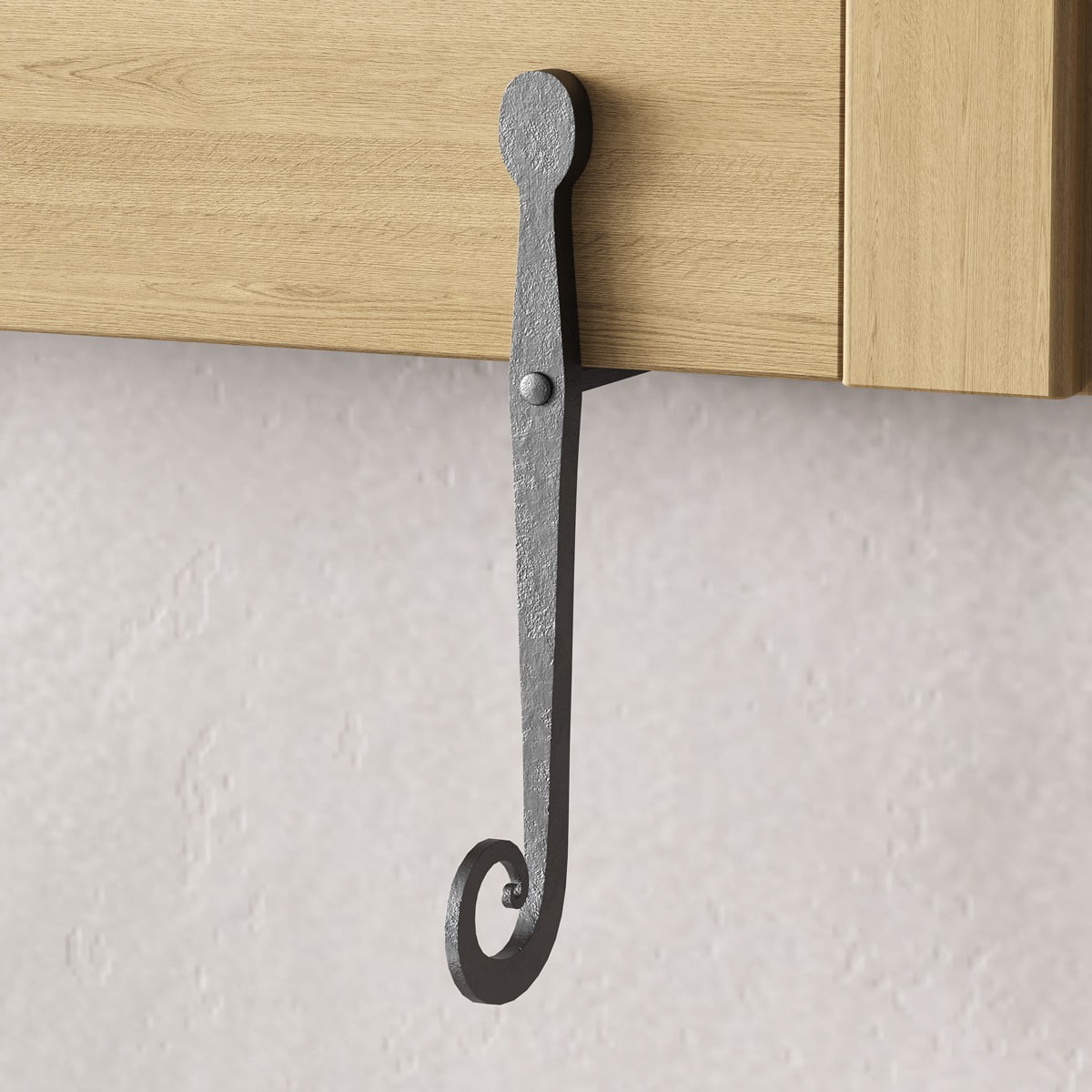 Black Shutter Dogs 7" Rat Tail Shaped Wrought Iron Shutter Dogs w ...