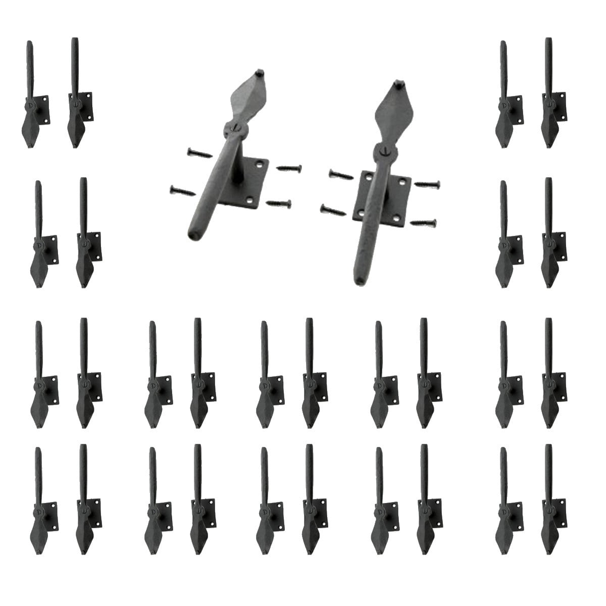 Renovators Supply Black Shutter Dogs 7 in Decorative Spoon Shaped ...