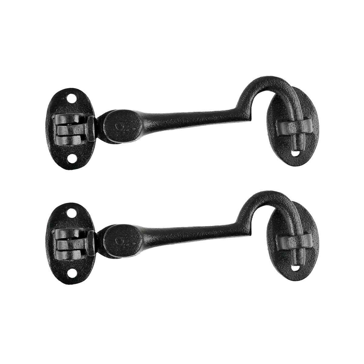 Renovators Supply Black Wrought Iron Cabin Hook Eye Bolt 4.5" Swivel ...