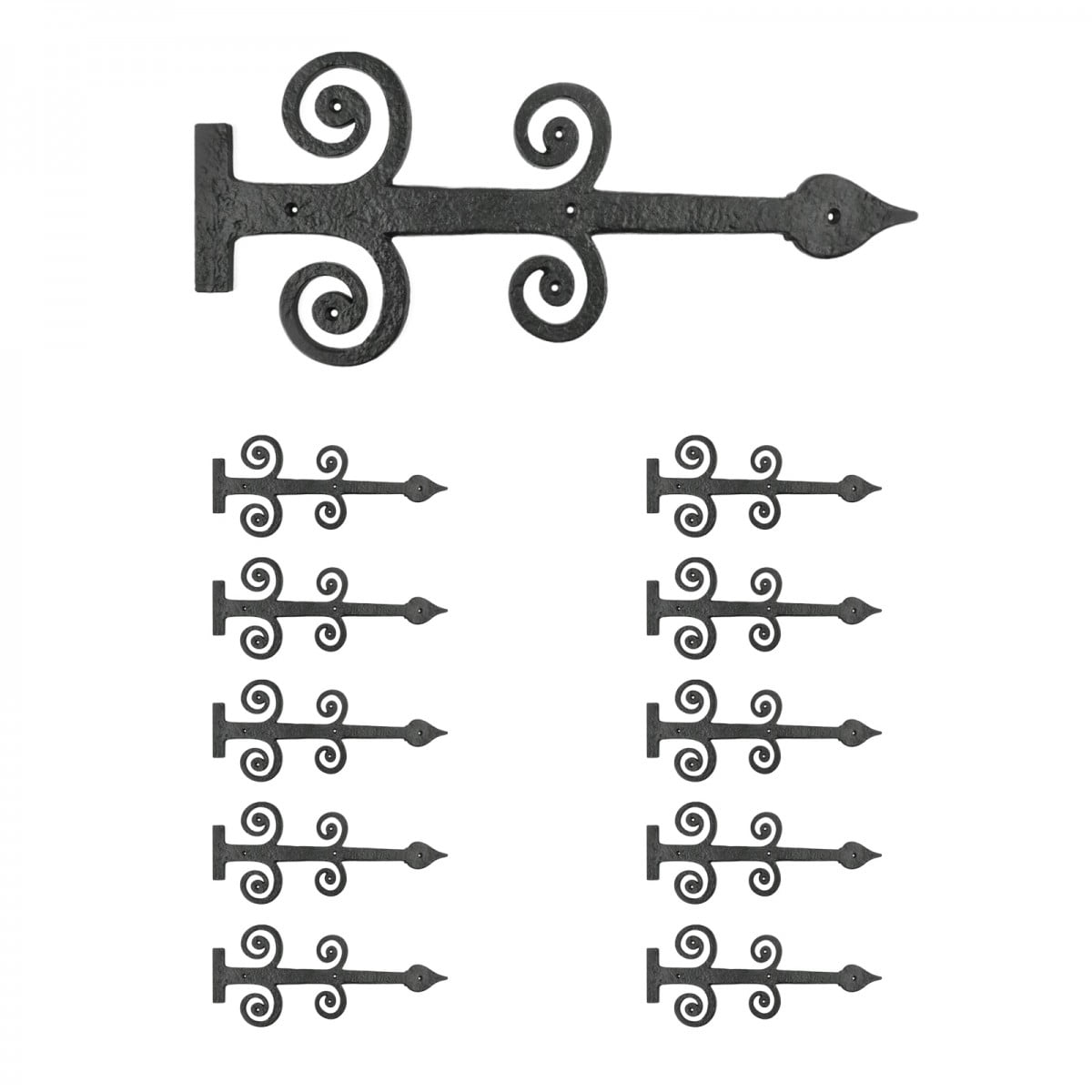 Renovators Supply Black Wrought Iron Garage Door Decorative Hardware 16 ...