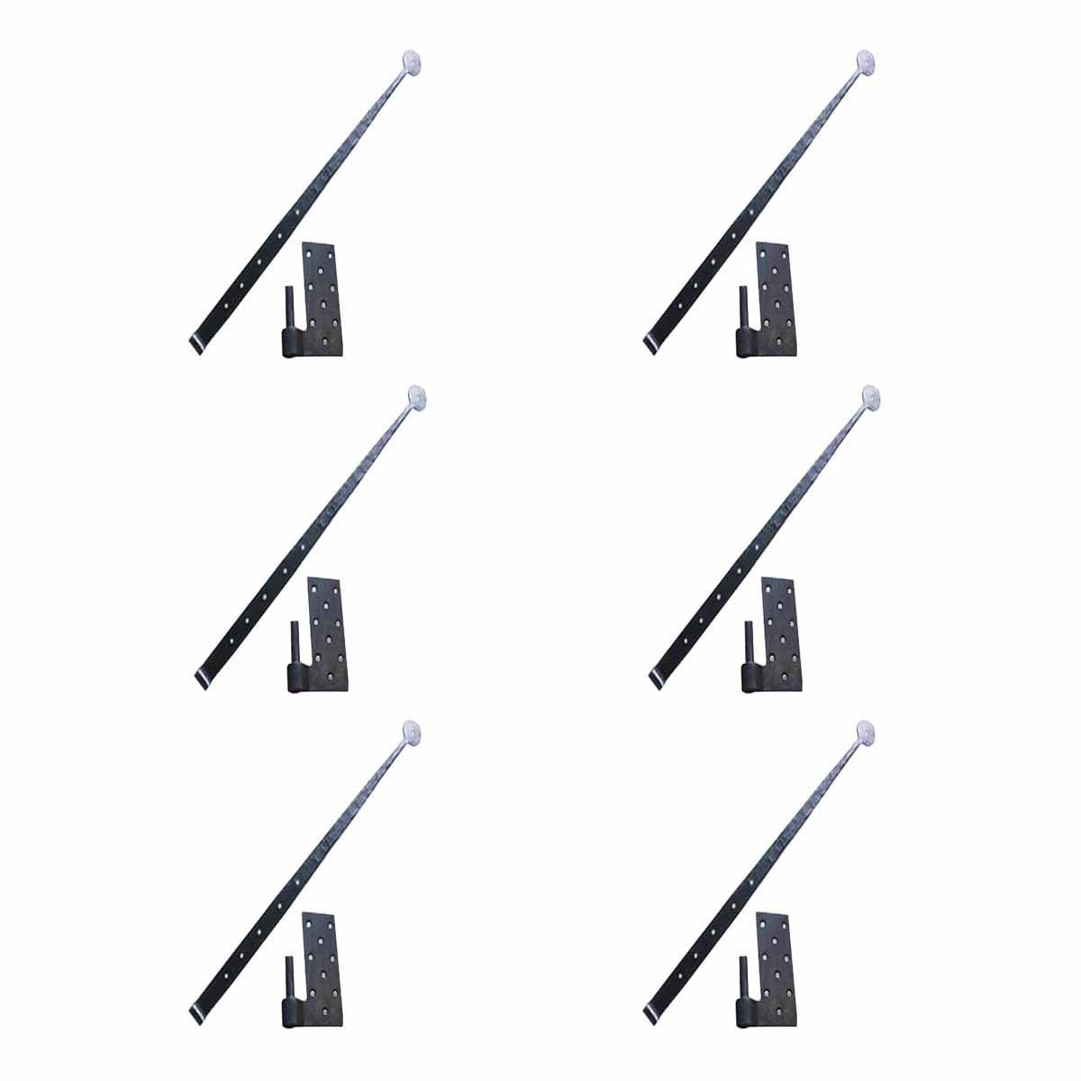 Renovators Supply Black Wrought Iron Lift Off Pintle Strap Hinge 24 in ...