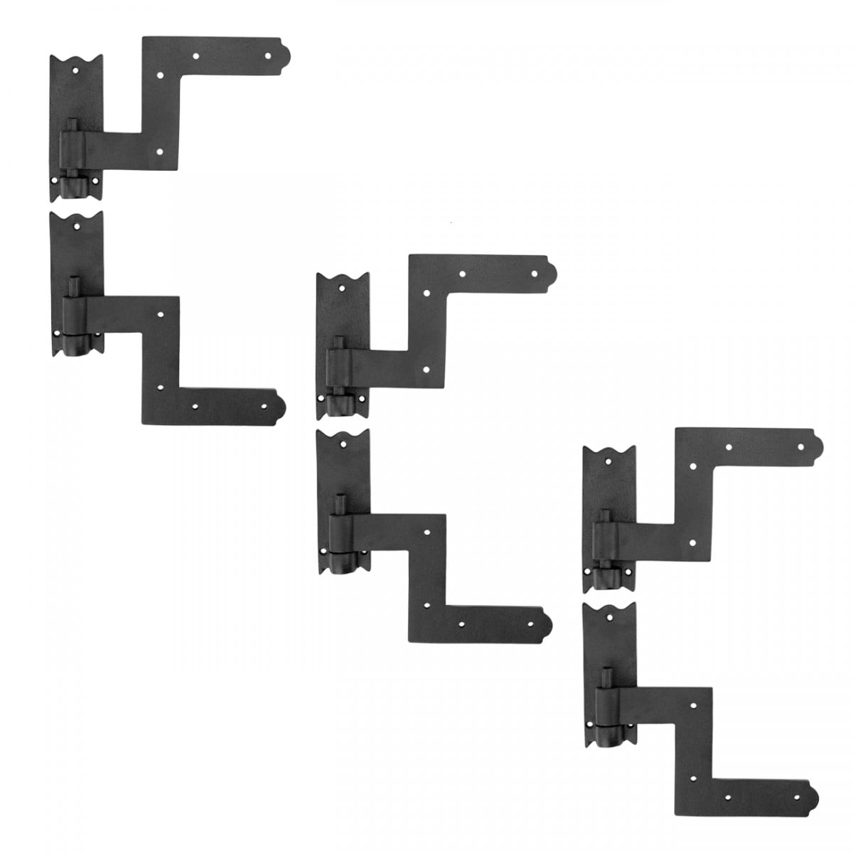 Renovators Supply Black Wrought Iron Lift Off Pintle Strap Hinge Pair 6 ...