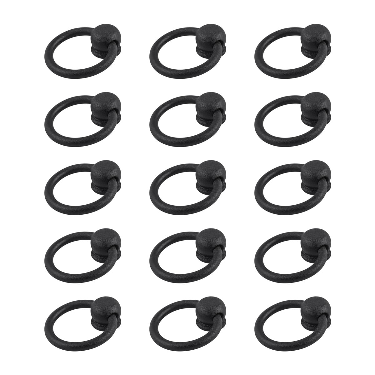 Renovators Supply Black Wrought Iron Mission Ring Cabinet Pulls 2 ...