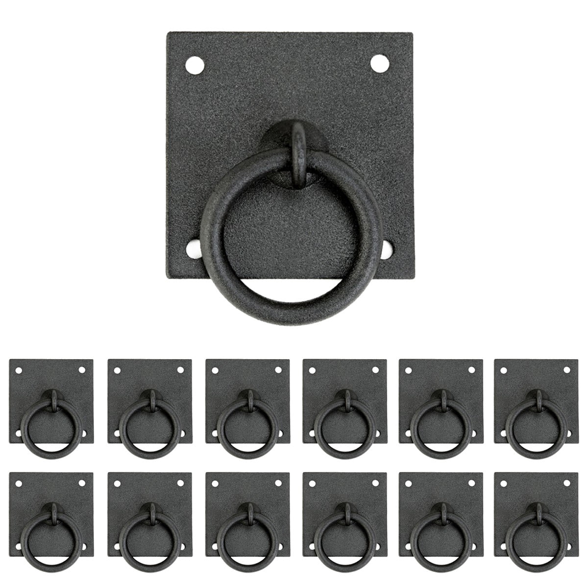 Renovators Supply Black Wrought Iron Mission Ring Cabinet Pulls Antique ...
