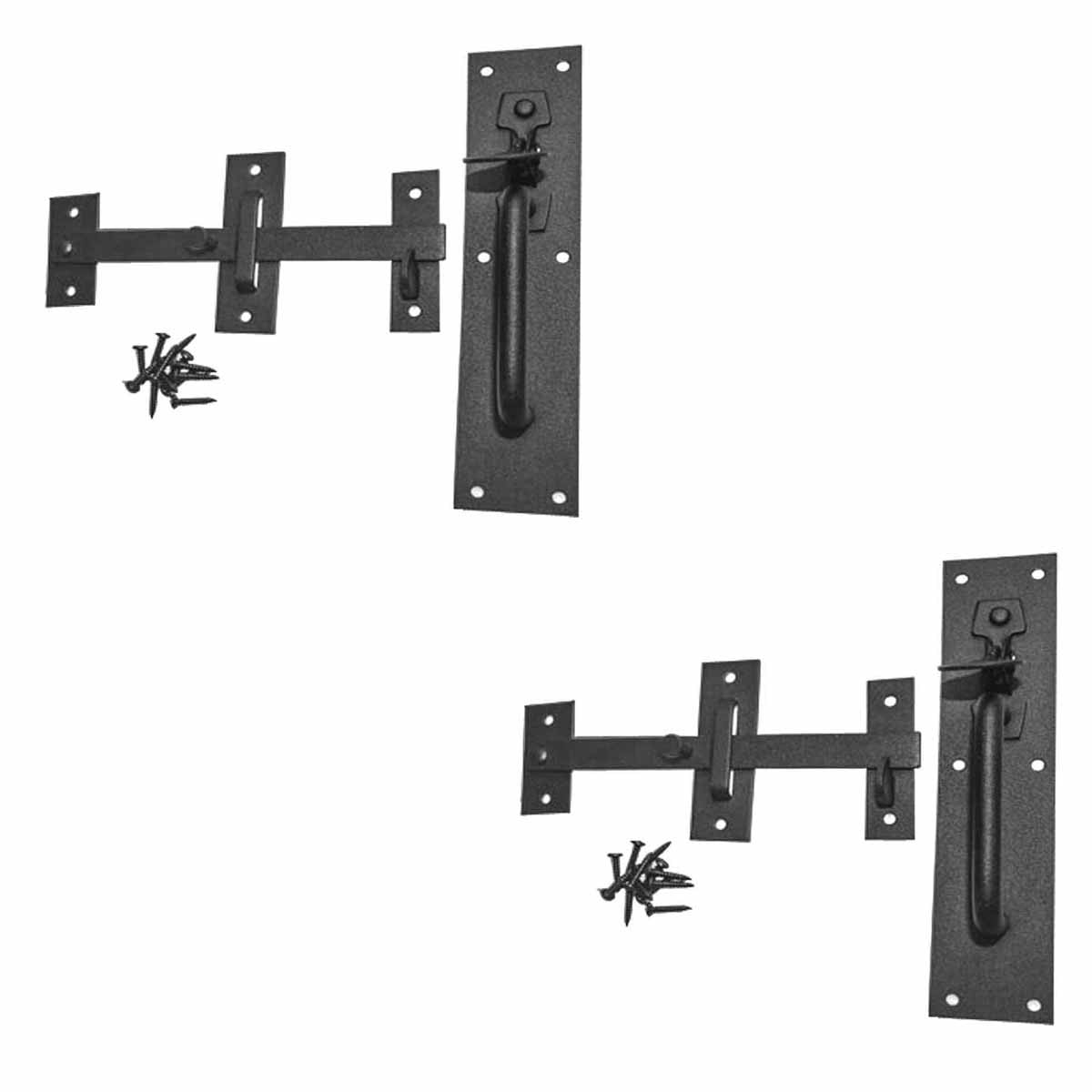 Renovators Supply Black Wrought Iron Norfolk Door Latches Traditional ...