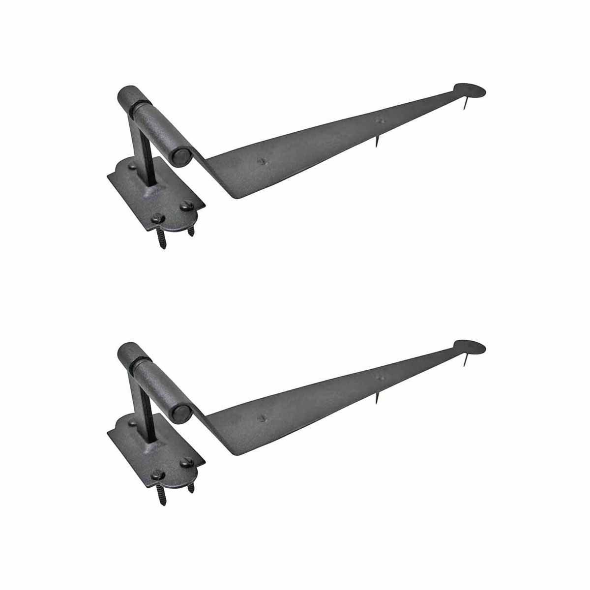 Renovators Supply Black Wrought Iron Offset Lift Off Pintle Strap Hinge ...