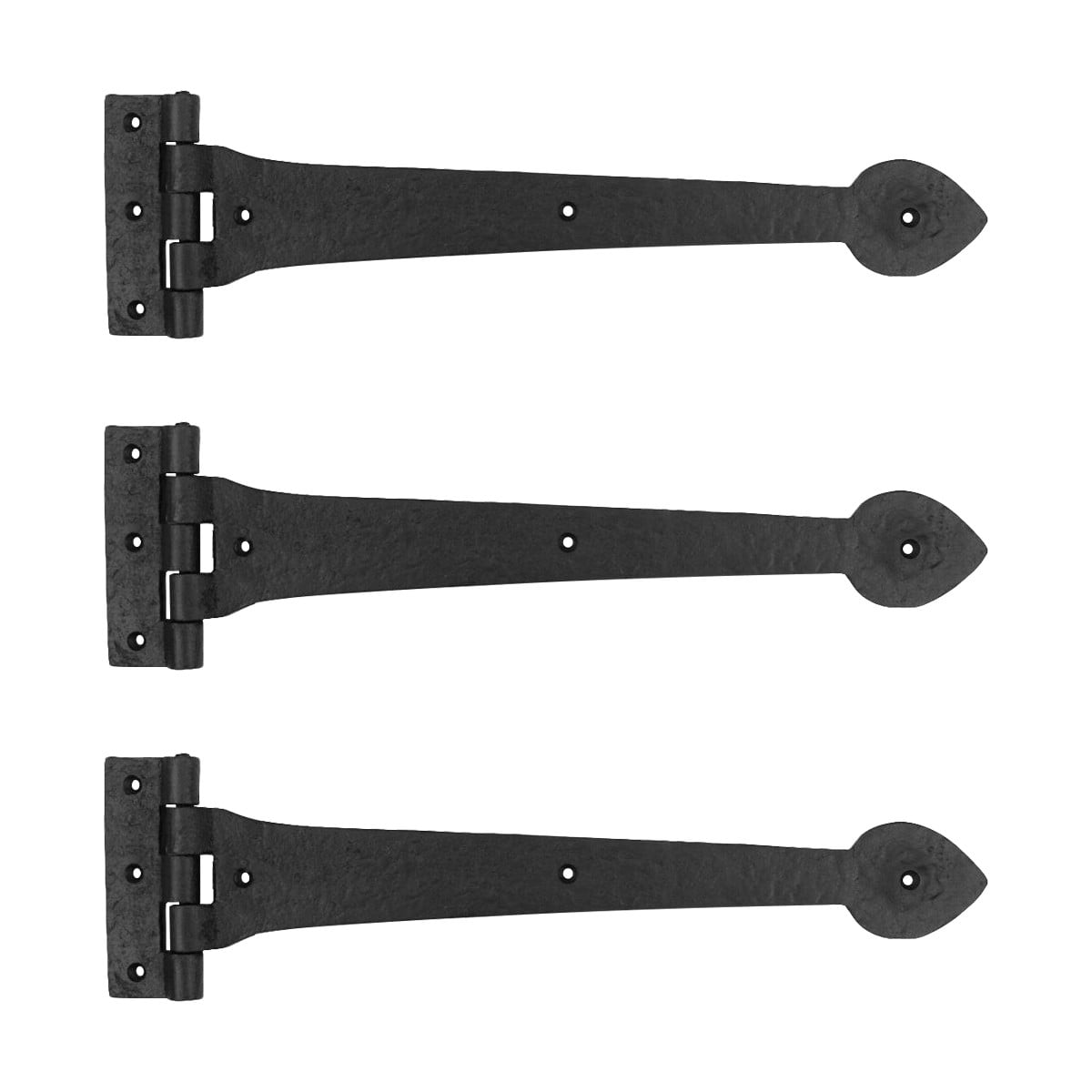 Renovators Supply Black Wrought Iron Strap Hinge 15 in Spade Tip Strap ...