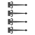 Renovators Supply Black Wrought Iron Strap Hinge 18" Fleur De Lis Style ...