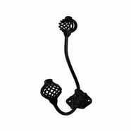 Renovators Supply Black Wrought Iron Robe and Coat Double Hooks 5 in. L ...