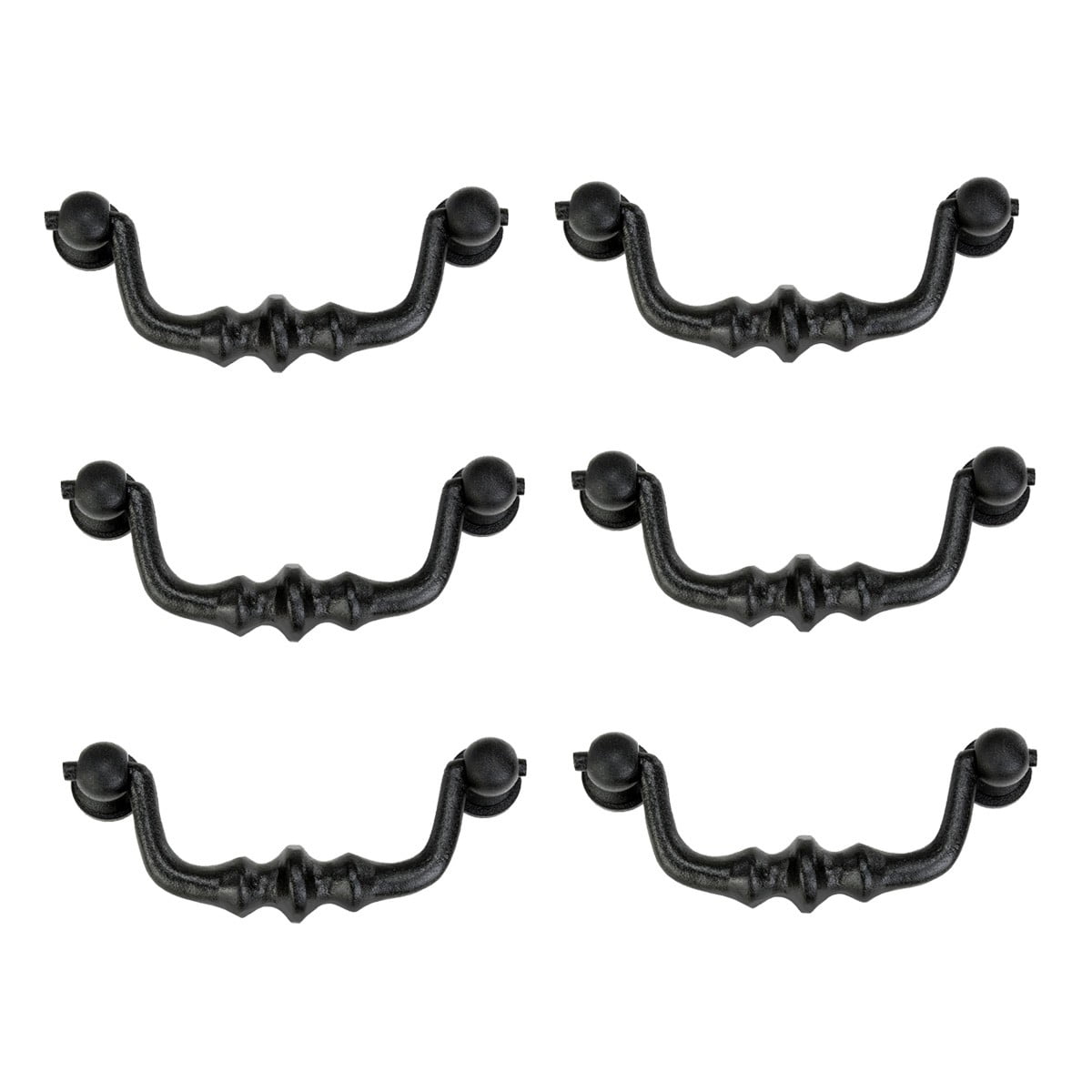 Renovators Supply Black Wrought iron Drawer Bail Pull 4.38 in. L ...