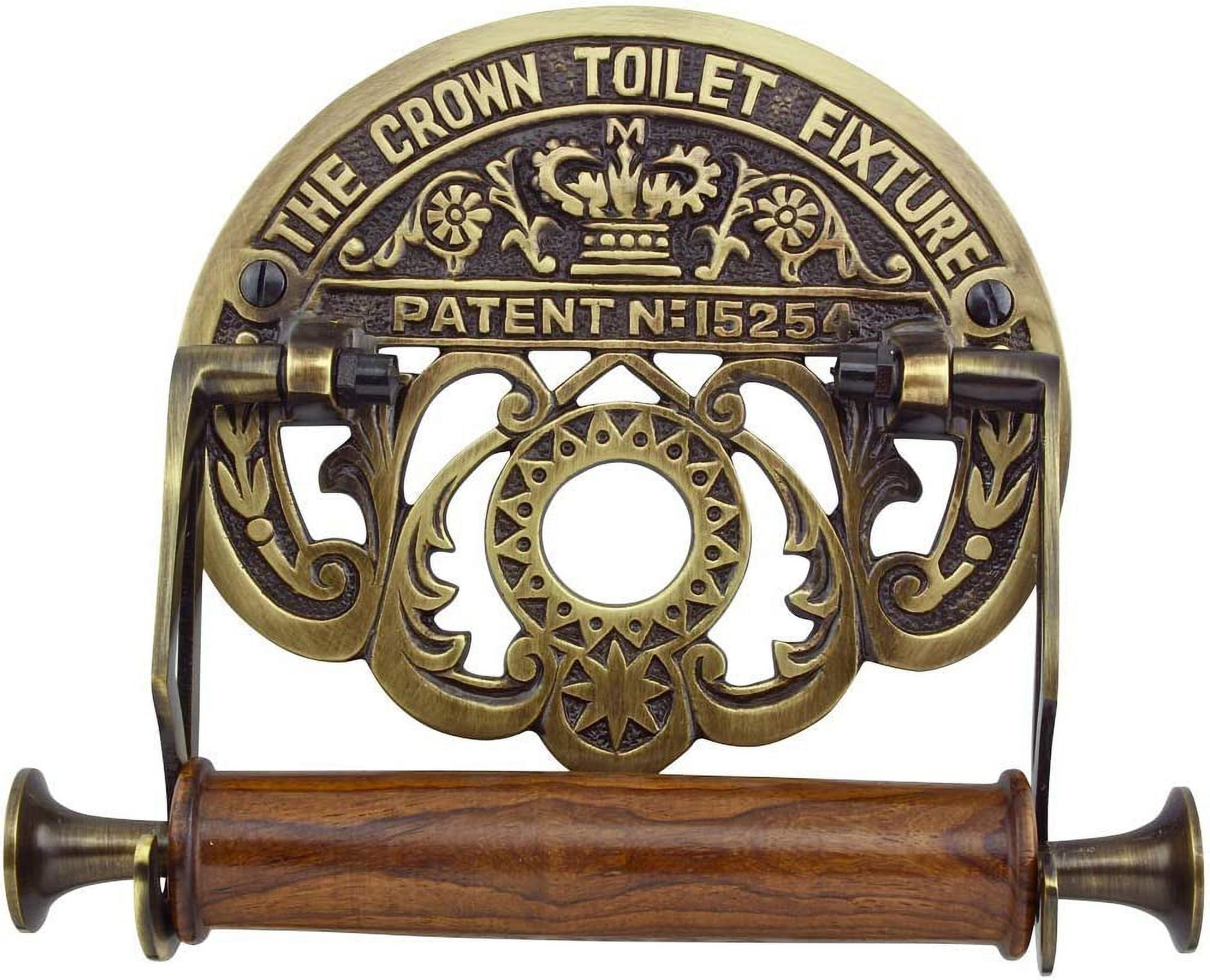 Renovators Supply Brass Crown Style Toilet Paper Holder - Antique Wall ...