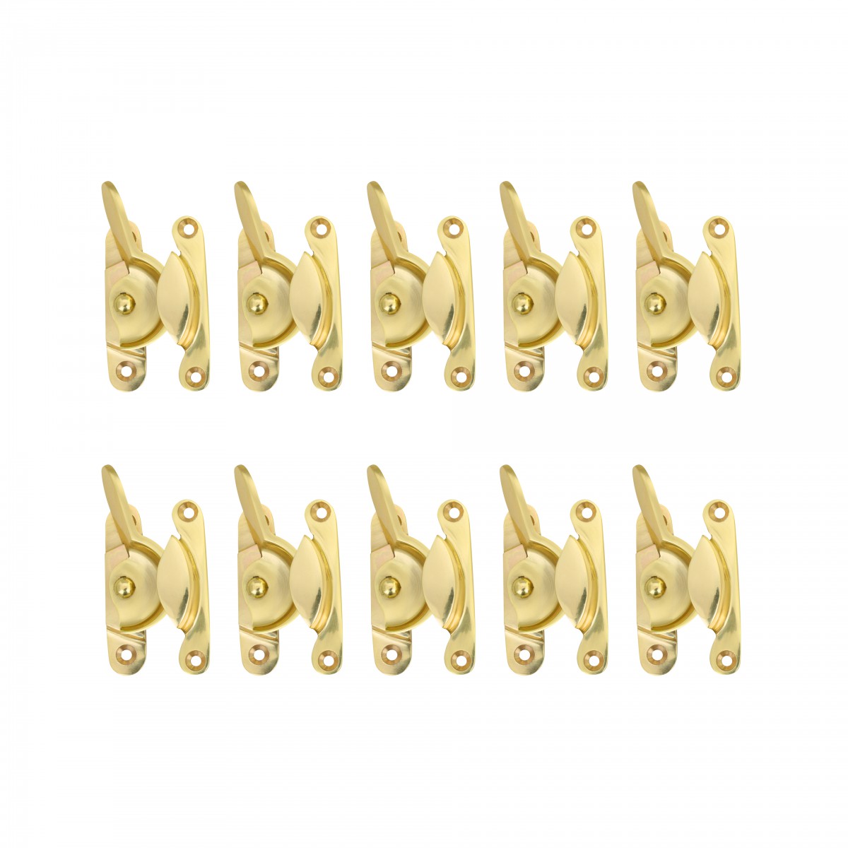 Renovators Supply Brass Window Sash Lock 2.5 in Lacquered Finish Heavy ...