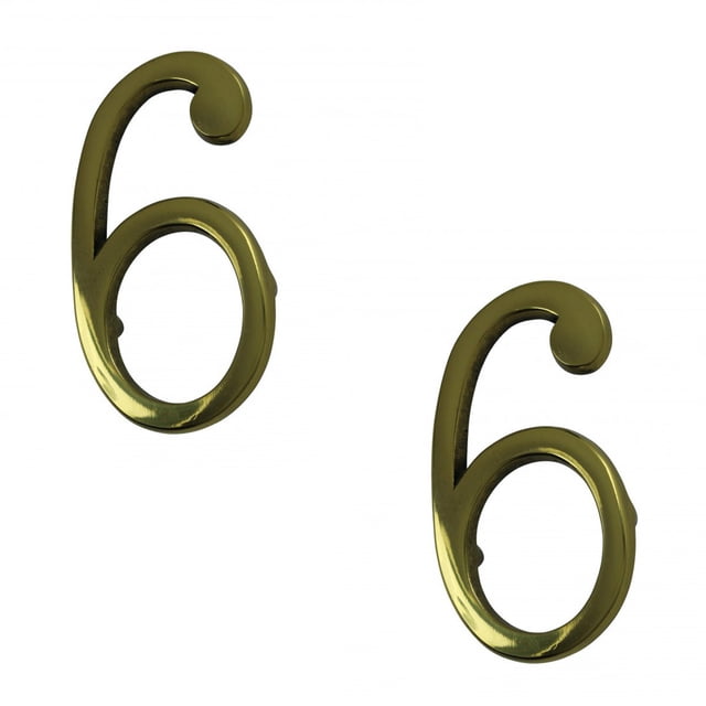 Renovators Supply Bright Solid Brass 3" Address House Number '6' '9 ...